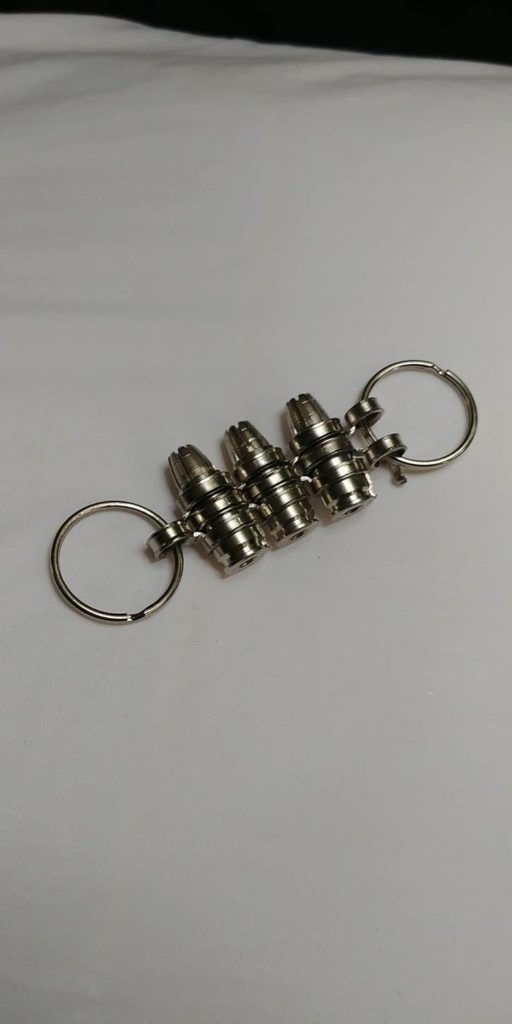 9mm Linked Bullet Keychain